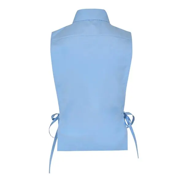 Miu Miu Sleeveless Shirt With Ties - Blue