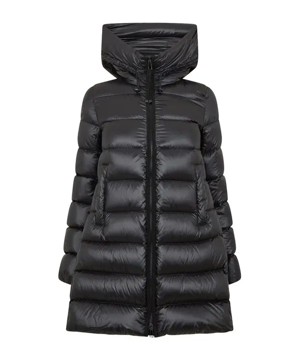 Moncler Medium To Long Hooded Down Jacket