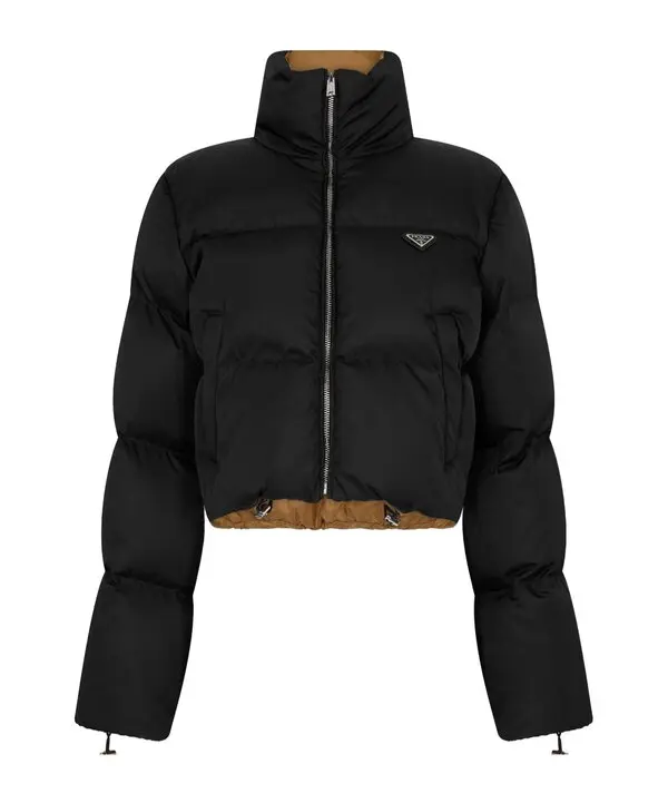 Prada Padded Down Jacket With Stand Collar