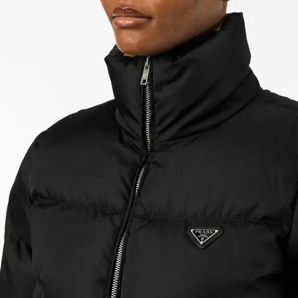 Prada Padded Down Jacket With Stand Collar