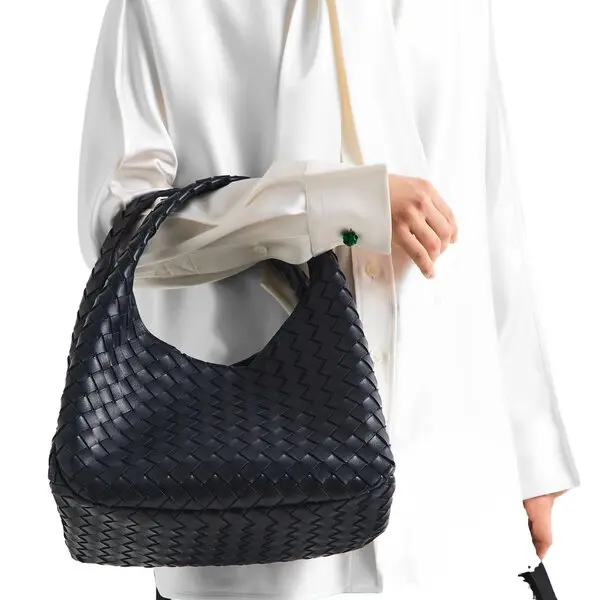 Bottega Veneta Woven Leather Bag With Top Handle