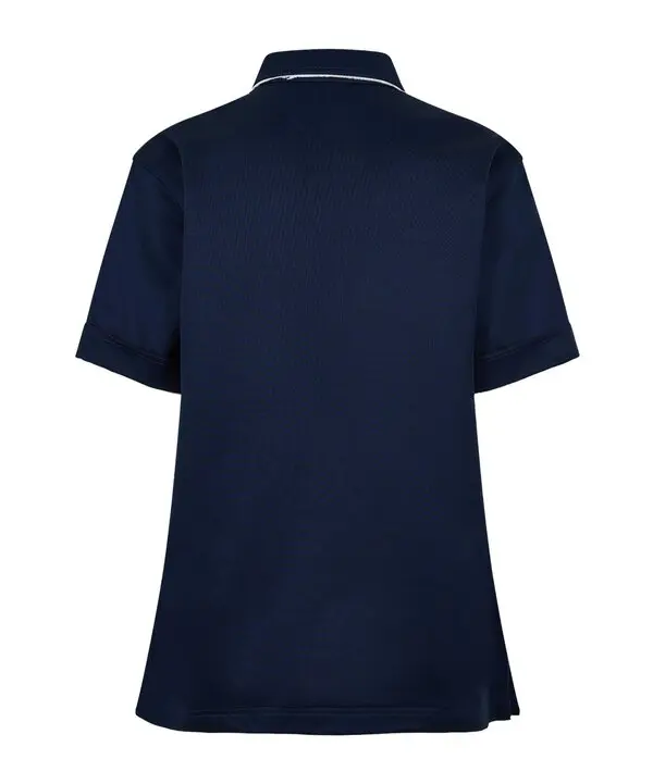 Prada Navy Short Sleeve Polo Shirt With Contrast Trim