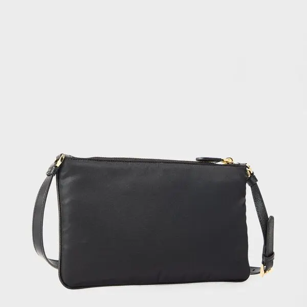 Prada Nylon Pouch With Triangular Logo Plaque