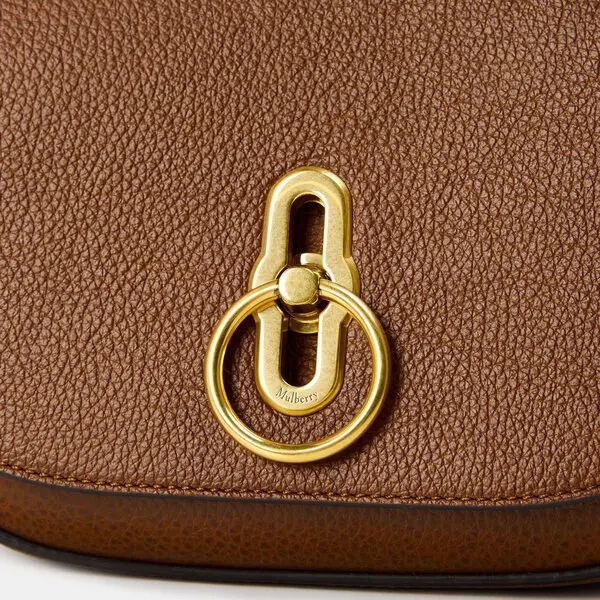 Mulberry Leather Shoulder Crossbody Bag With Lock Buckle
