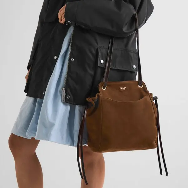 Prada Suede Shoulder Bag