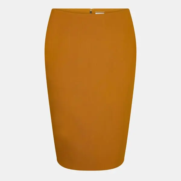 Saint Laurent Crayon Stone Midi Skirt - Orange