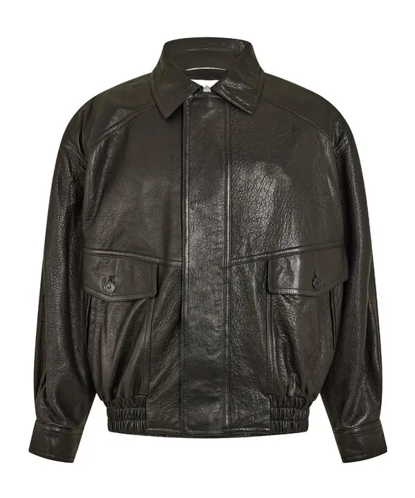 Saint Laurent Leather Bomber Jacket
