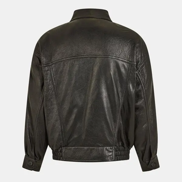 Saint Laurent Leather Bomber Jacket