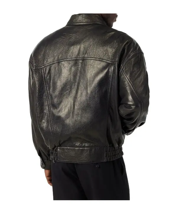Saint Laurent Leather Bomber Jacket