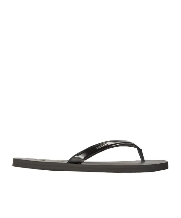 Prada Lightweight Flip Flops - Black