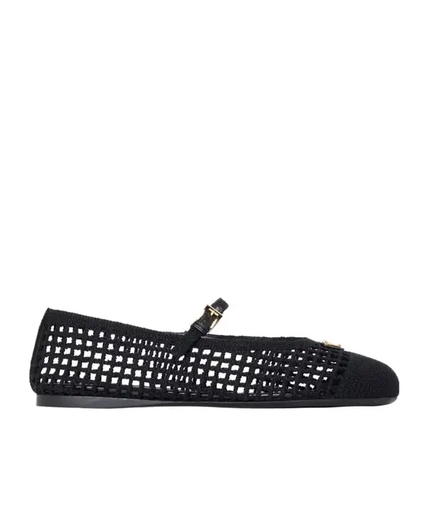 Prada Crochet Ballet Flats