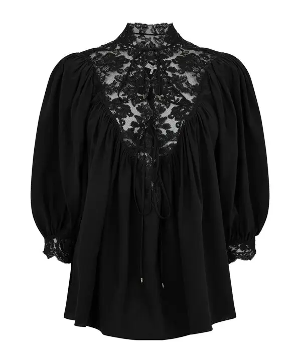 Chloé Lace Blouse - Black