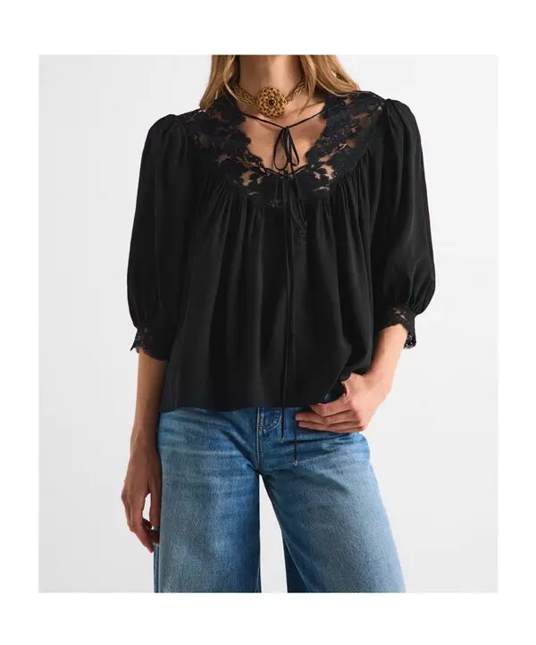 Chloé Lace Blouse - Black