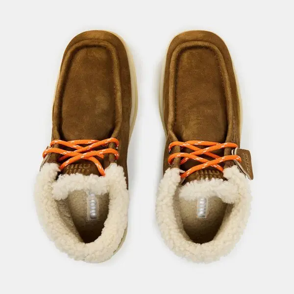Miu Miu Shearling-lined Suede Ankle Boots
