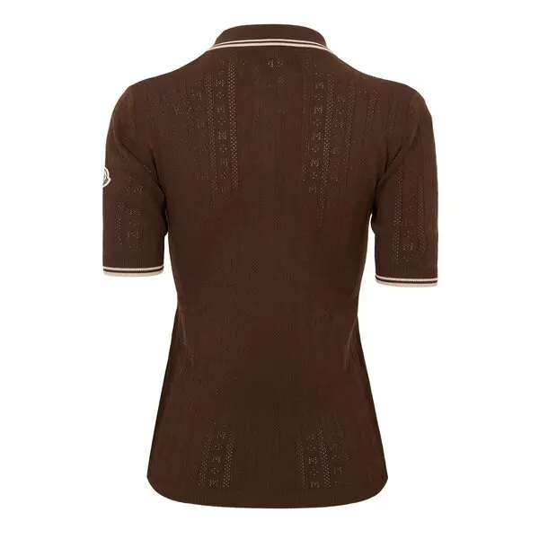 Moncler Knit Polo Shirt With Short Sleeves