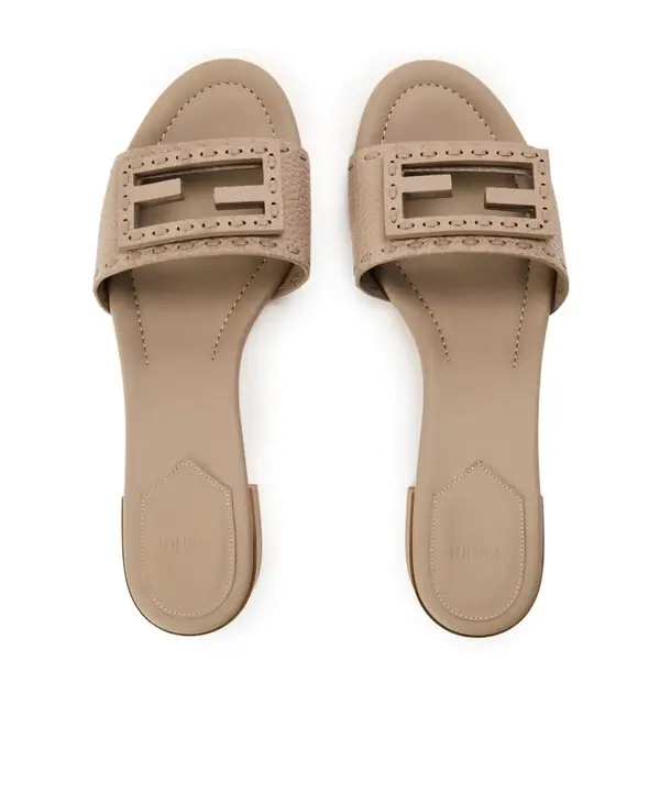 Fendi Baguette-shaped Mid-heel Slippers