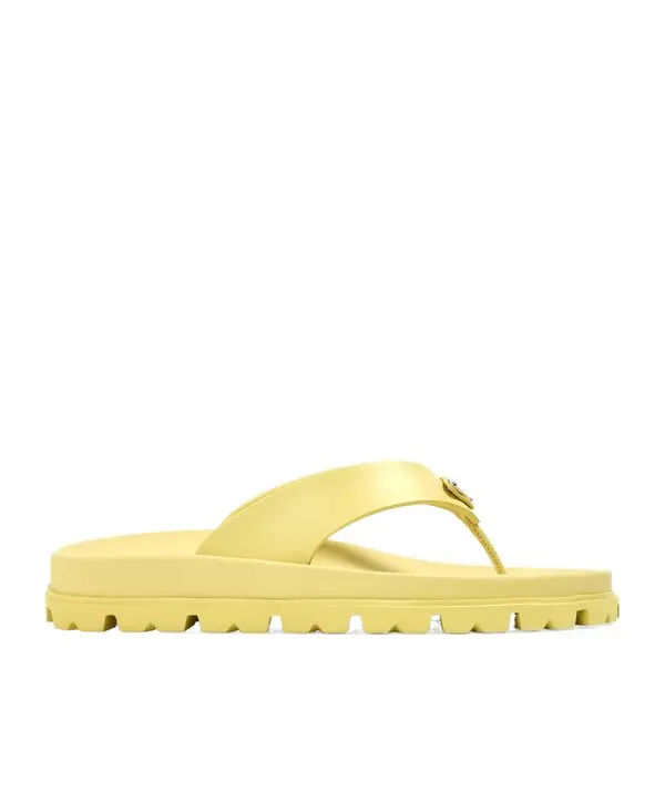 Prada Soft Sole Casual Flat Sandals - Yellow