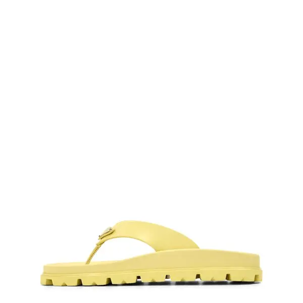 Prada Soft Sole Casual Flat Sandals - Yellow