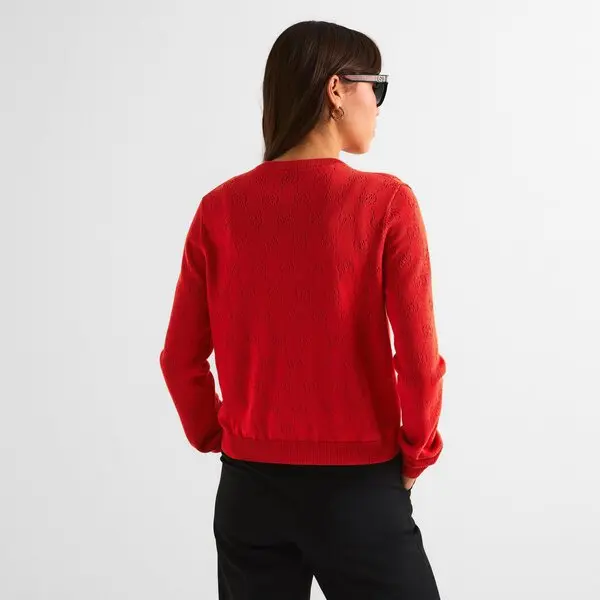Gucci Knitted Cardigan With Gg Pattern