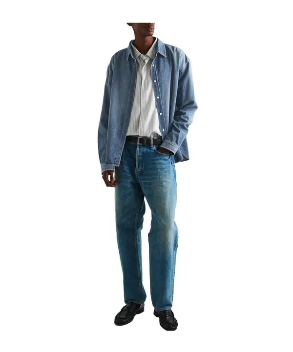 Saint Laurent Light Faded Denim Button-up Shirt - Blue