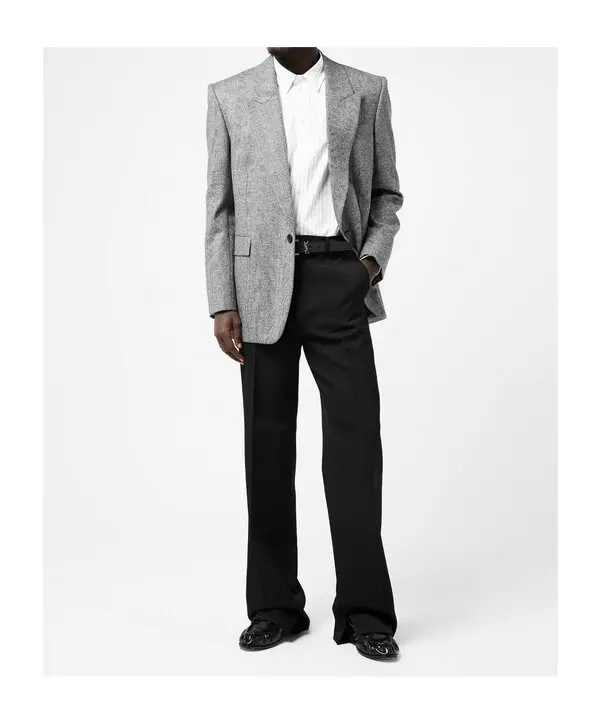 Saint Laurent Single-breasted Checked Blazer