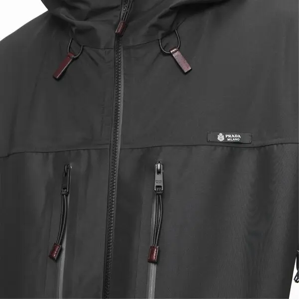 Prada Hooded Technical Shell Zip-up Jacket