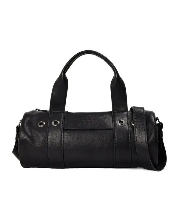 Prada Leather Top Handle Crossbody Bag