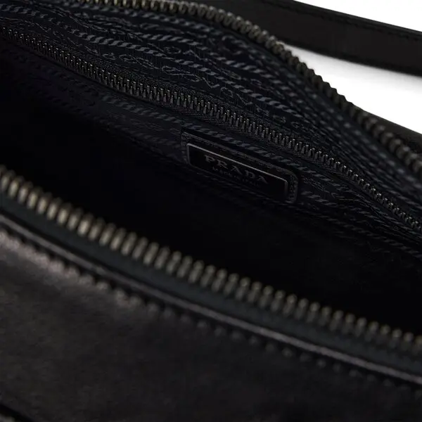 Prada Leather Top Handle Crossbody Bag