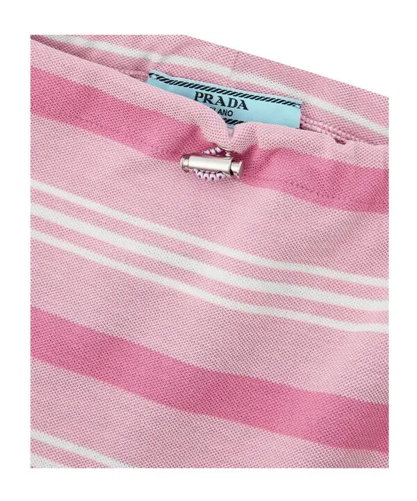 Prada Striped Midi Pencil Skirt - Pink