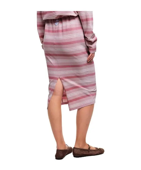 Prada Striped Midi Pencil Skirt - Pink