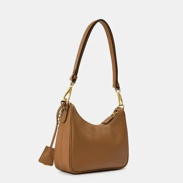 Prada Re-edition Leather Shoulder Bag - Brown