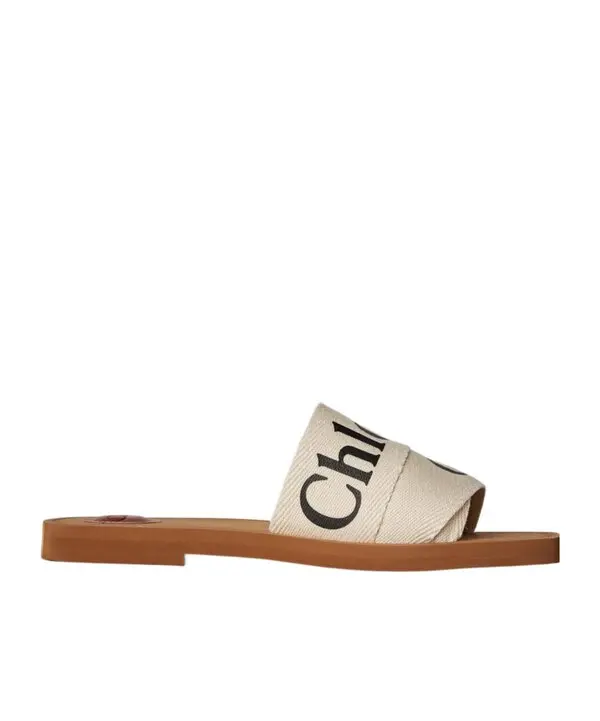 Chloé Logo Slippers - Brown
