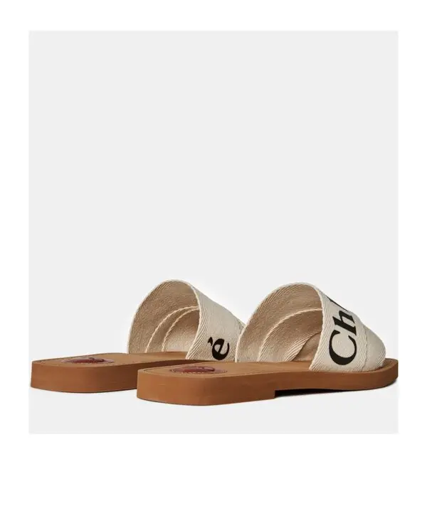 Chloé Logo Slippers - Brown