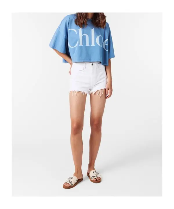 Chloé Logo Slippers - Brown