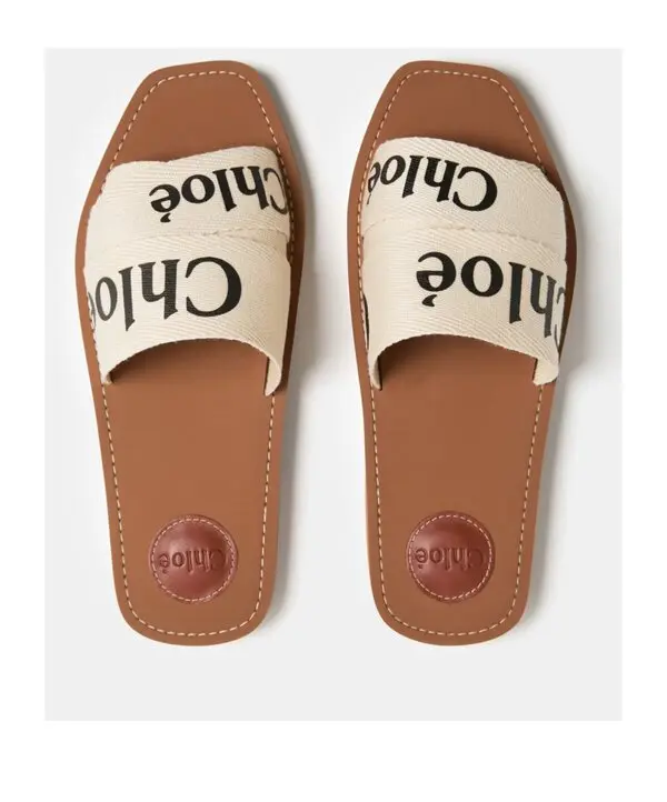 Chloé Logo Slippers - Brown