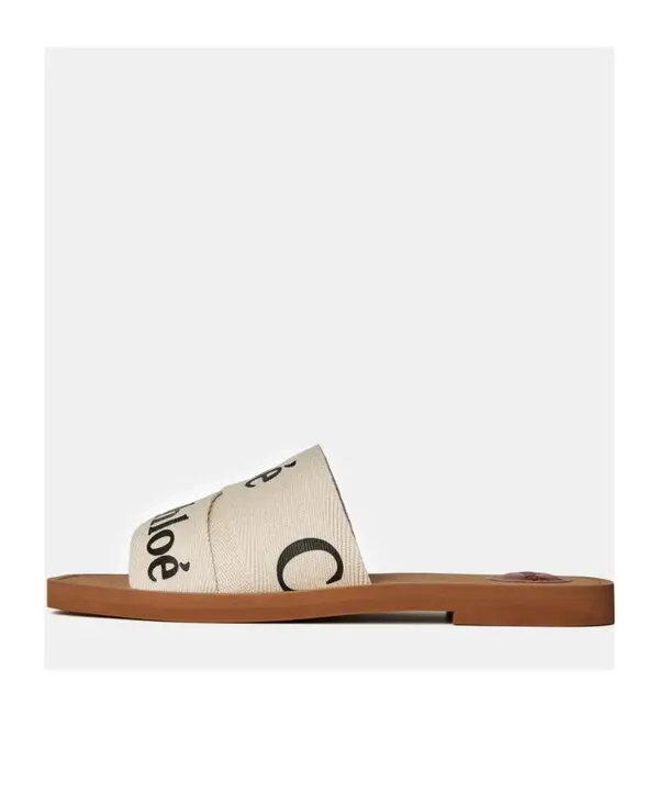 Chloé Logo Slippers - Brown