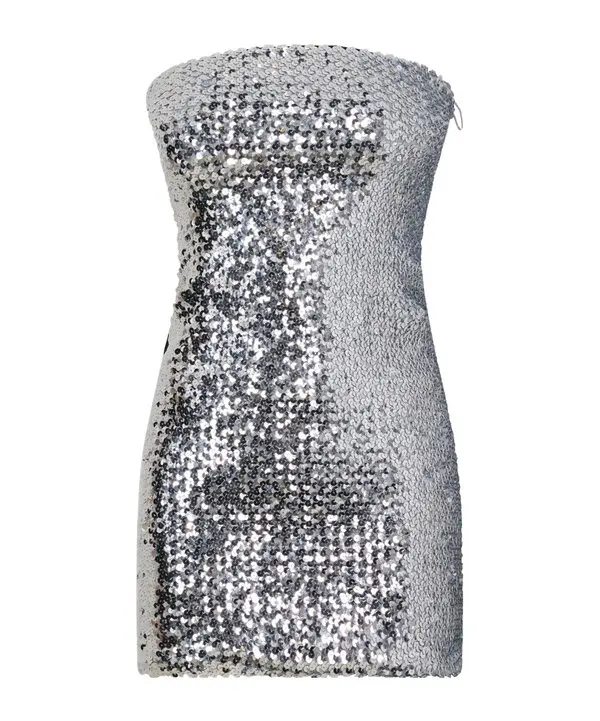 Gucci Sequined Strapless Mini Dress