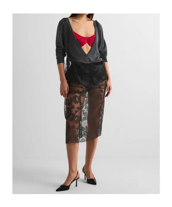 Prada Minimalist Midi Skirt
