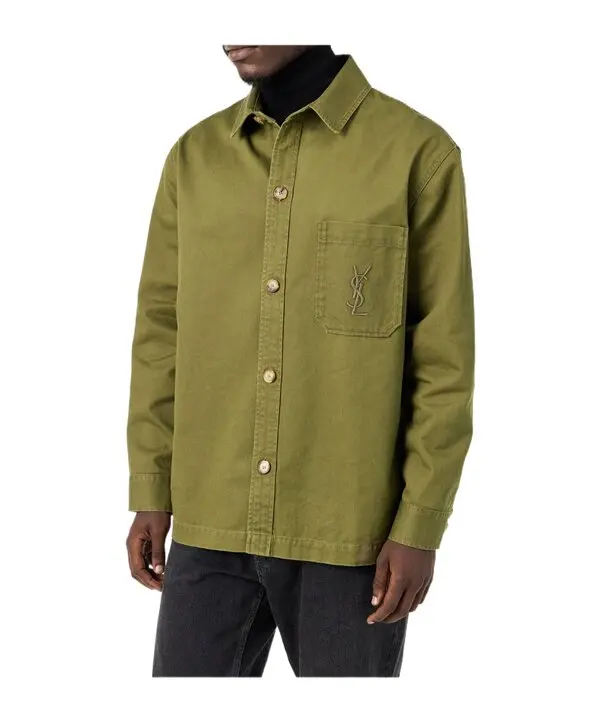 Saint Laurent Olive Cass Overshirt