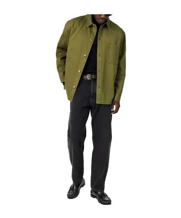 Saint Laurent Olive Cass Overshirt