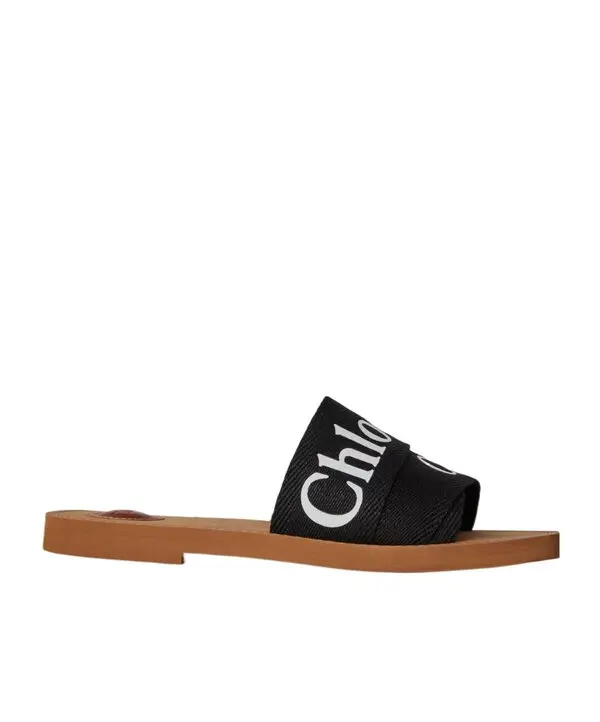 Chloé Logo Slippers - Brown
