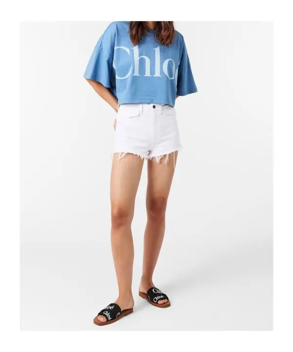Chloé Logo Slippers - Brown