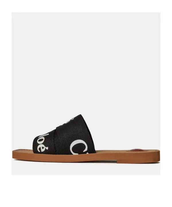 Chloé Logo Slippers - Brown