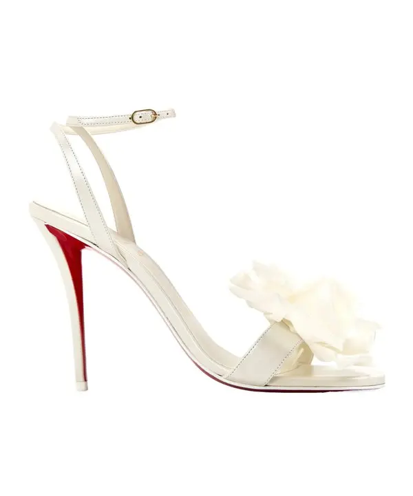 CHRISTIAN LOUBOUTIN Strappy Heeled Sandals With Floral Embellishment