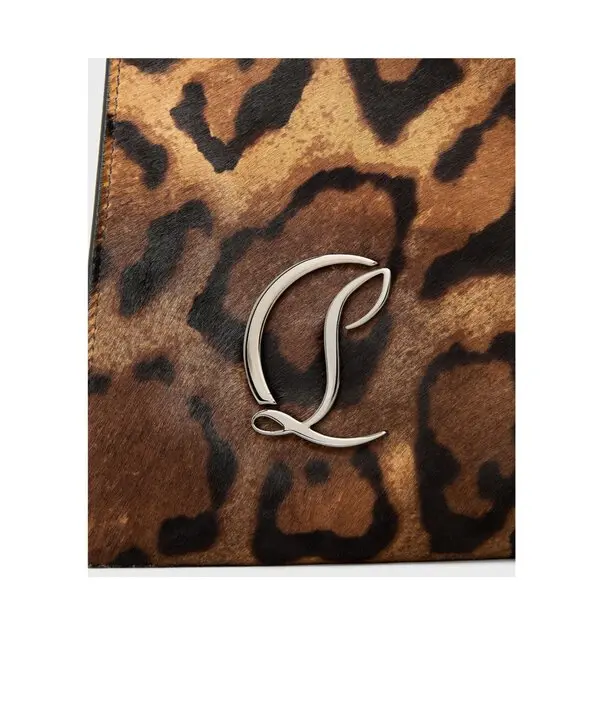 CHRISTIAN LOUBOUTIN Leopard Print Leather Shoulder Bag
