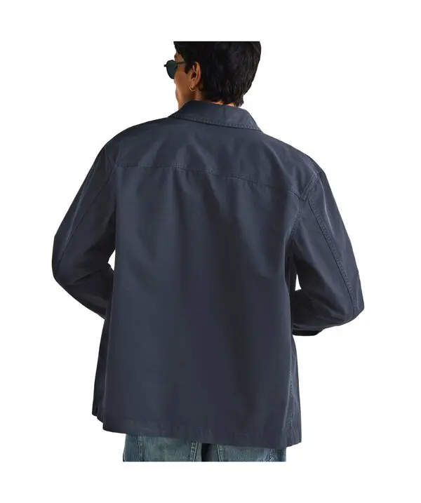Saint Laurent Workwear Shirt Jacket With Embroidered Logo