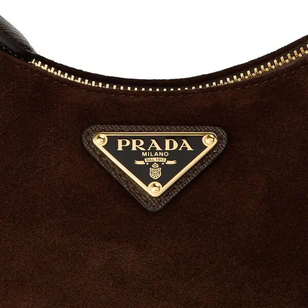 Prada Rolled-up Fur Shoulder Bag
