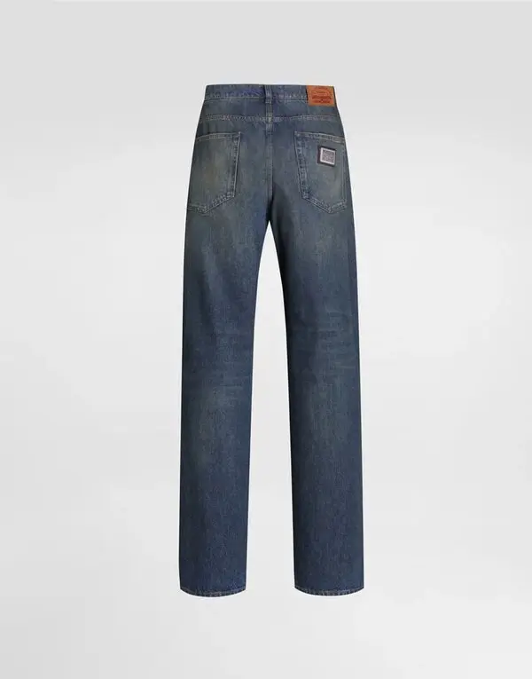 Dolce & Gabbana Denim Trousers With Button Fastening
