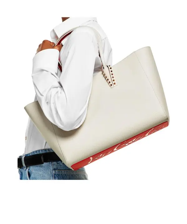 CHRISTIAN LOUBOUTIN Pebbled Leather Tote Bag