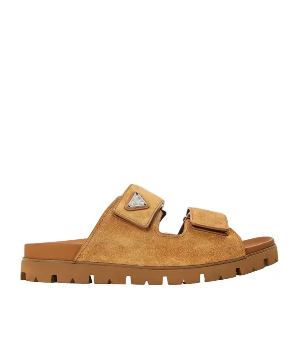 Prada Flat Sandals - Brown